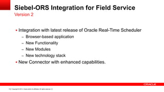 Siebel - Oracle Real Time Scheduler integration | PPTX