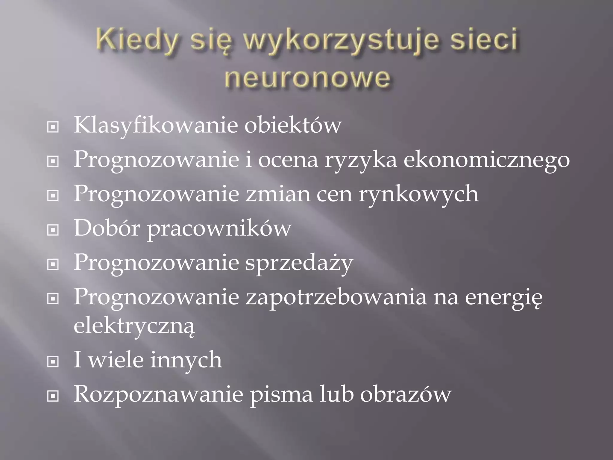 Sieci neuronowe | PPTX