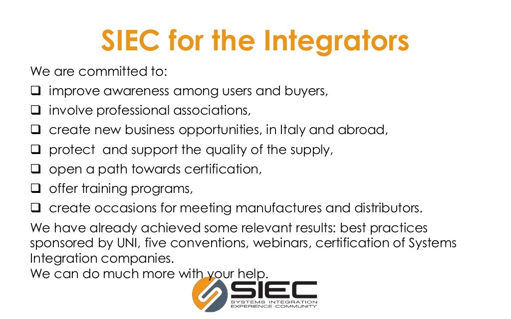 SIEC presentation