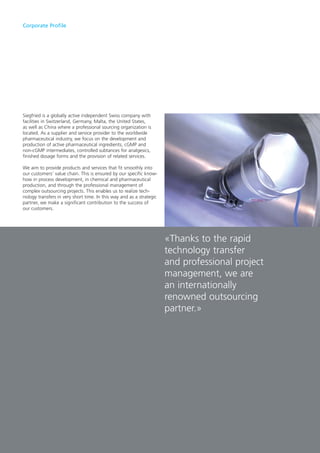 Siegfried Brochure | PDF