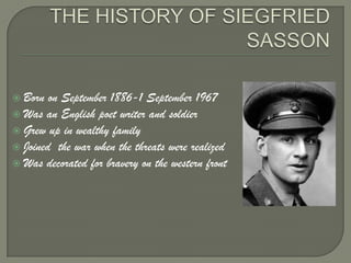 Siegfried sassoon | PPT