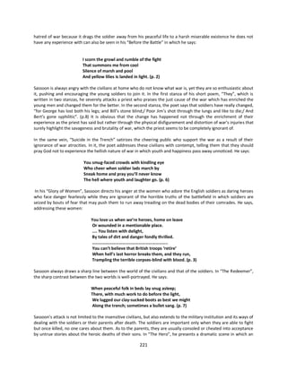 Siegfried Sassoon, Wilfred Owen & WWI | PDF