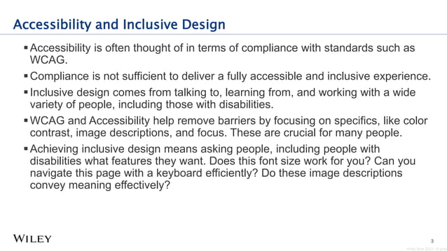 Siegman "Practicalities of Accessibility" | PPT