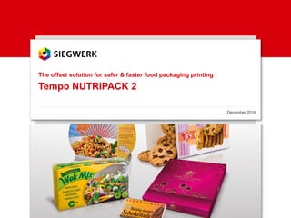 Siegwerk Tempo Nutripack 2 | PDF