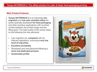 Siegwerk Tempo Nutripack 2 | PDF