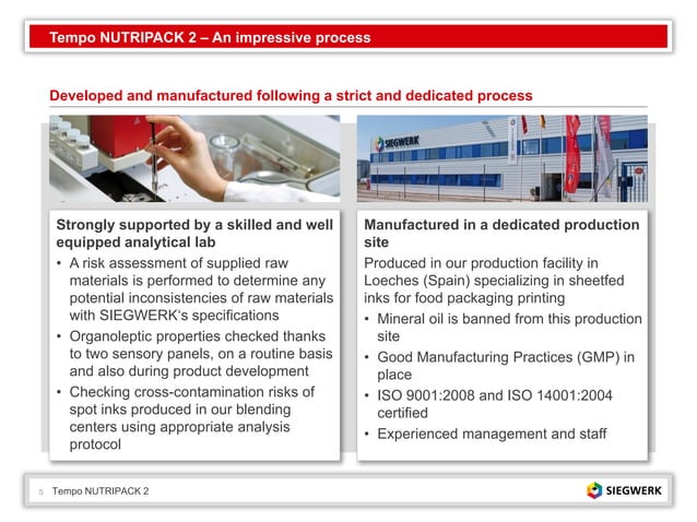 Siegwerk Tempo Nutripack 2 | PDF