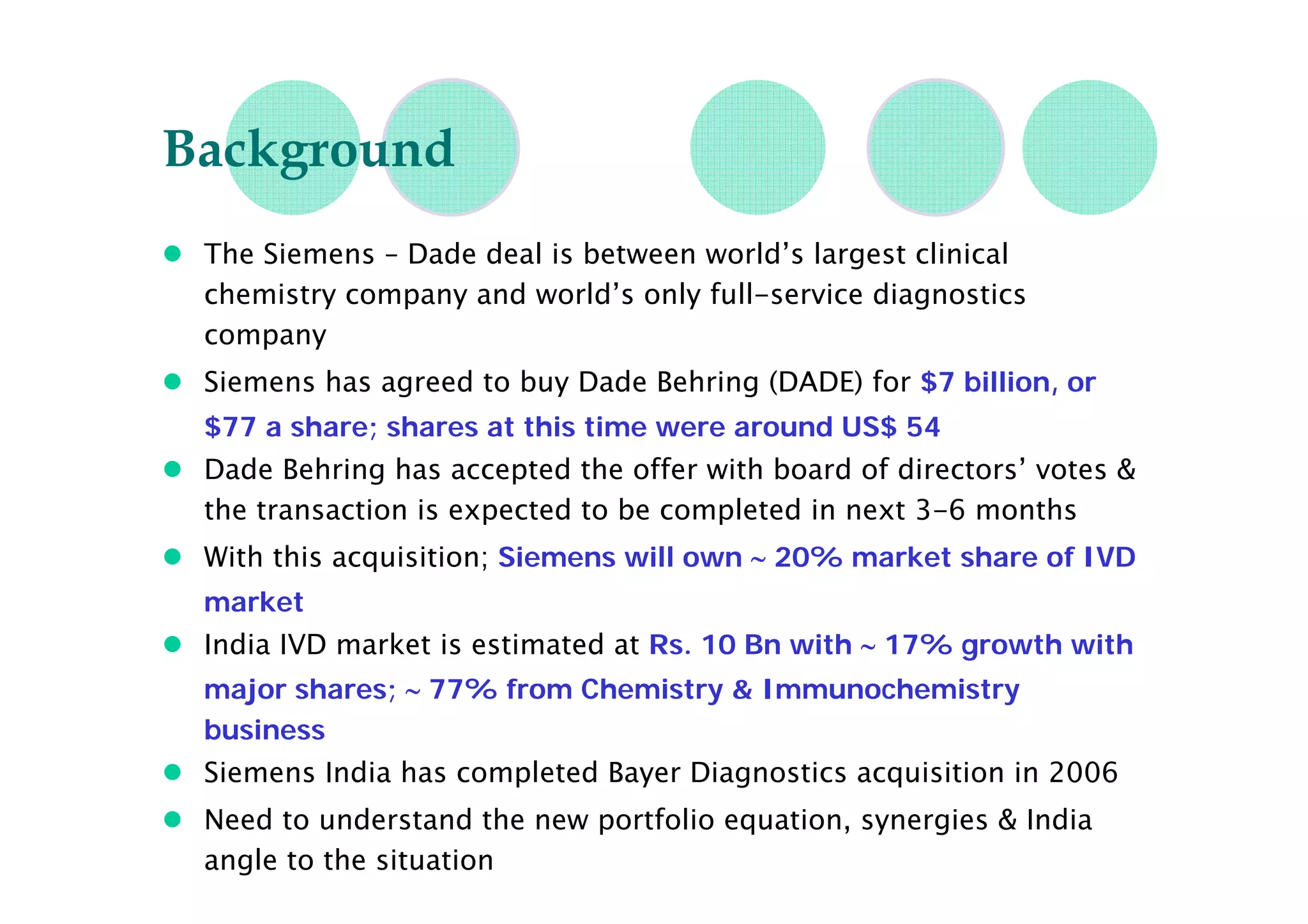 Siemens acquisition of Dade Behring | PDF