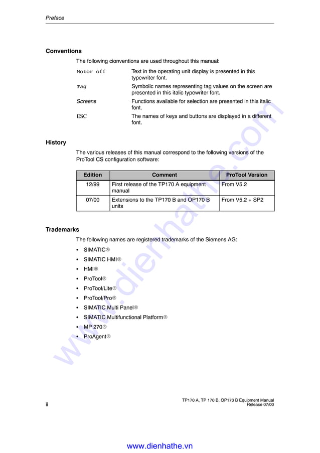 Siemens catalog hmi-tp170a_e | PDF