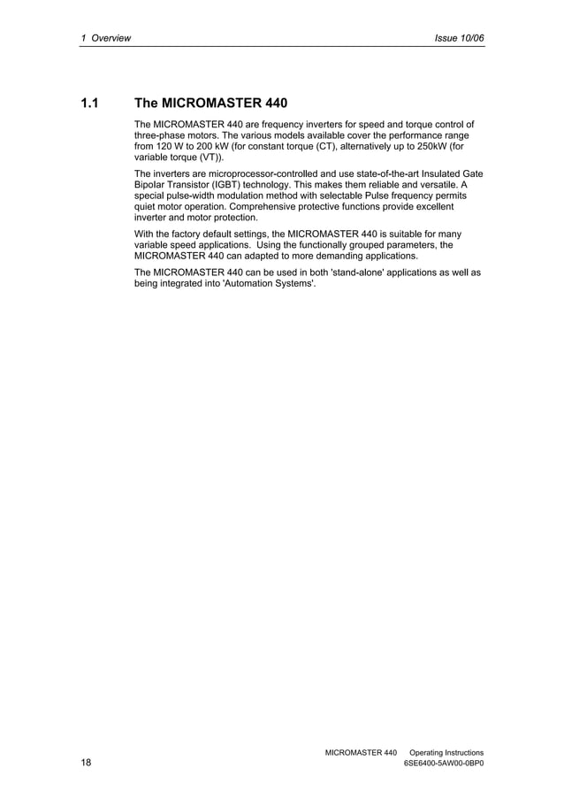 Siemens micromaster-440-manual | PDF | First Aid | Injuries