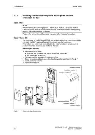 Siemens micromaster-440-manual | PDF