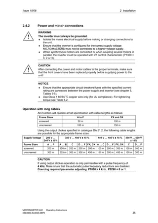 Siemens micromaster-440-manual | PDF
