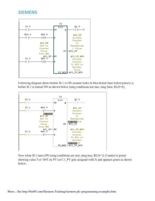 Siemens #PLC programming example #1