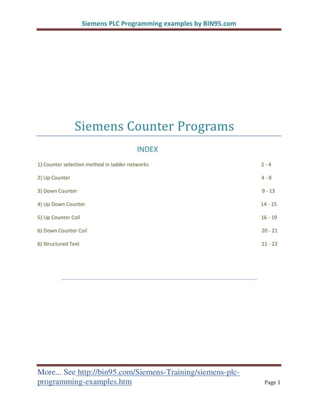 Siemens PLC Programming Example #2 | PDF