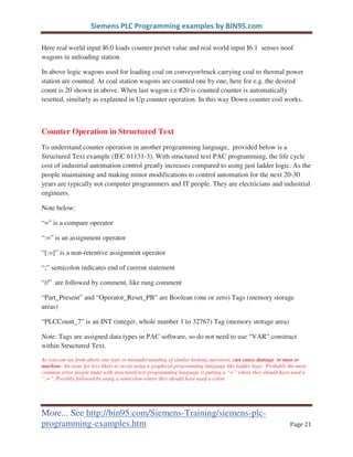 Siemens PLC Programming Example #2 | PDF