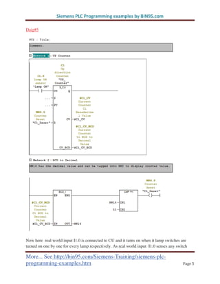 Siemens PLC Programming Example #2 | PDF