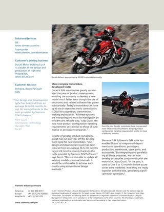 Caso de Sucesso Ducati - Siemens PLM | PDF