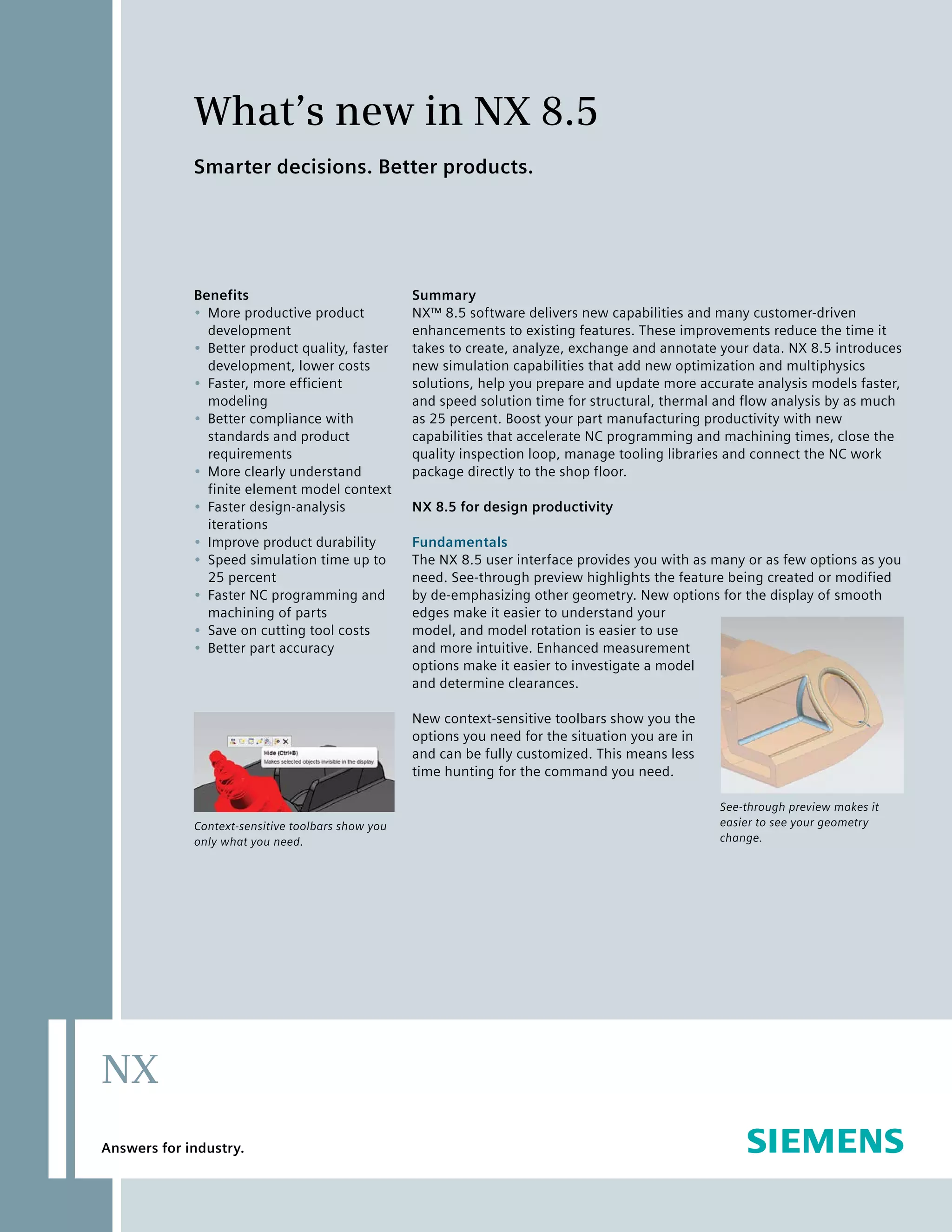 Siemens plm-nx-whats-new-in-8-5 (2) | PDF