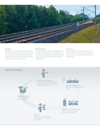 Siemens Rail Services. Customized service solutions for rail systems | PDF