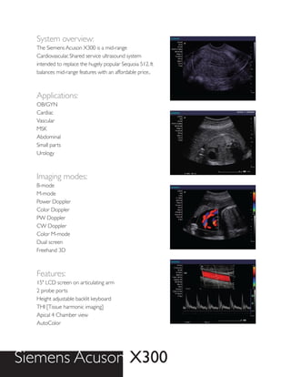Siemens acuson x300 | PDF