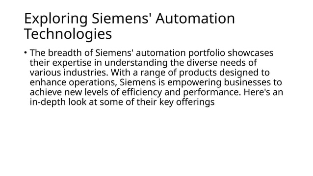 Siemens Automation Products A Vital Role in the Industry.pptx