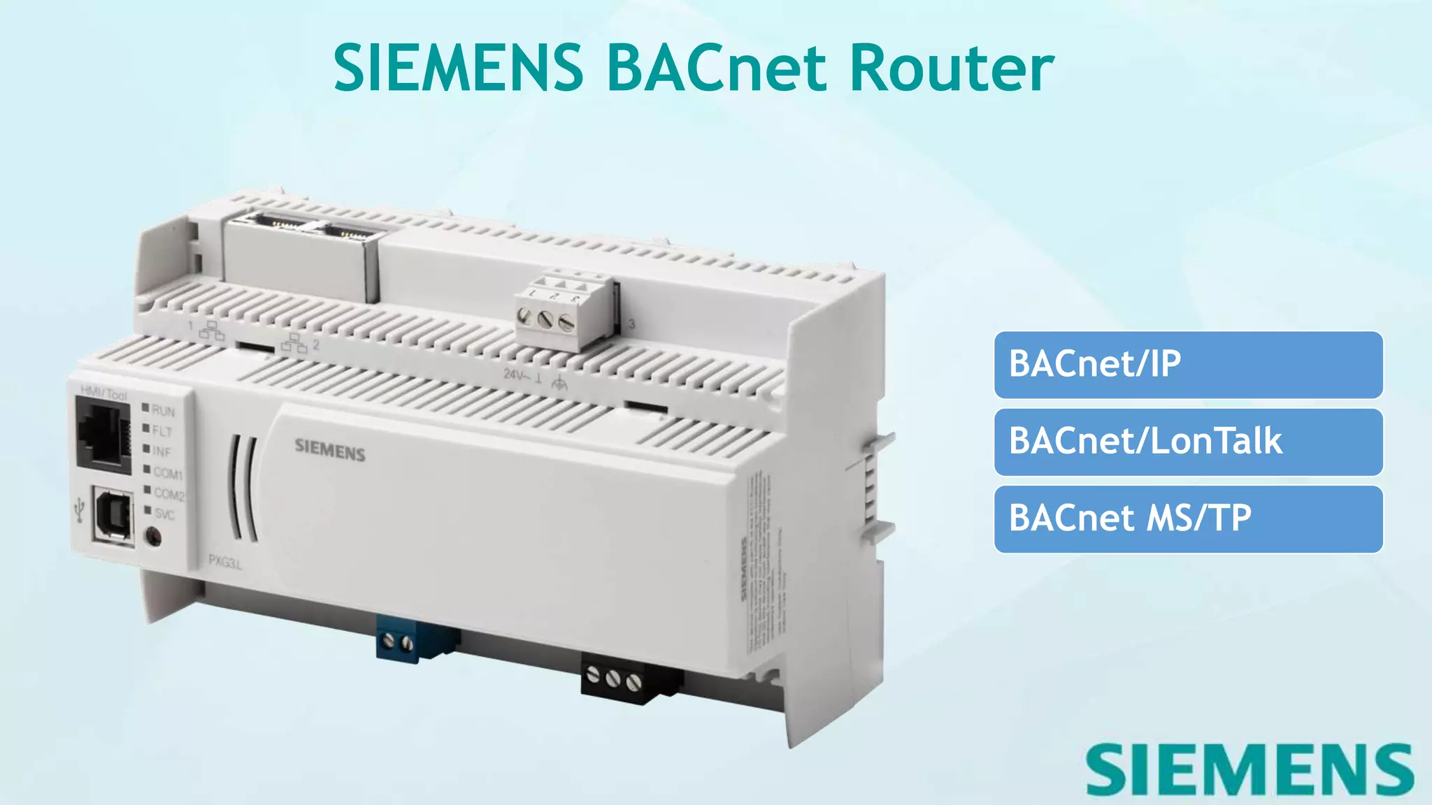SIEMENS PXG3.L BACnet/IP Router | PPTX