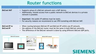 SIEMENS PXG3.L BACnet/IP Router | PPTX