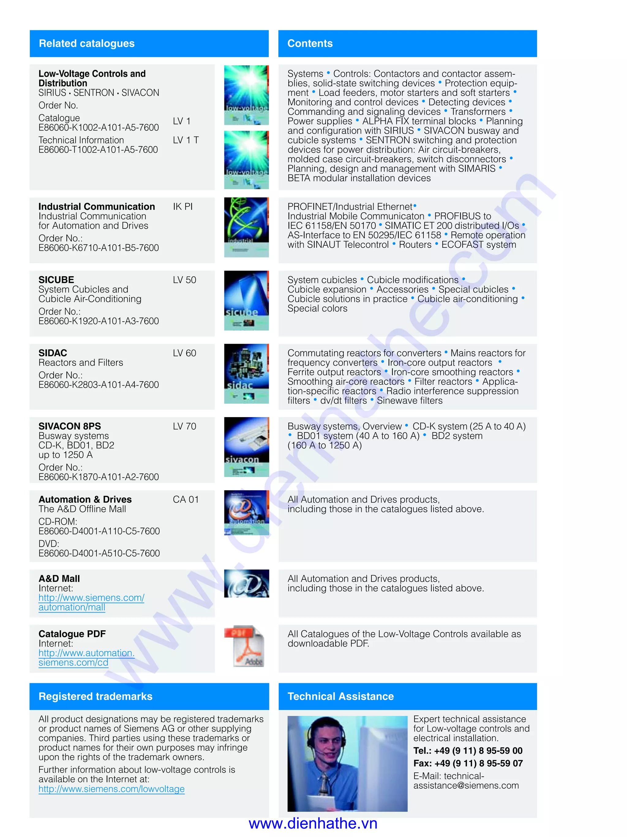 Siemens catalog tong hop sidac transformer | PDF