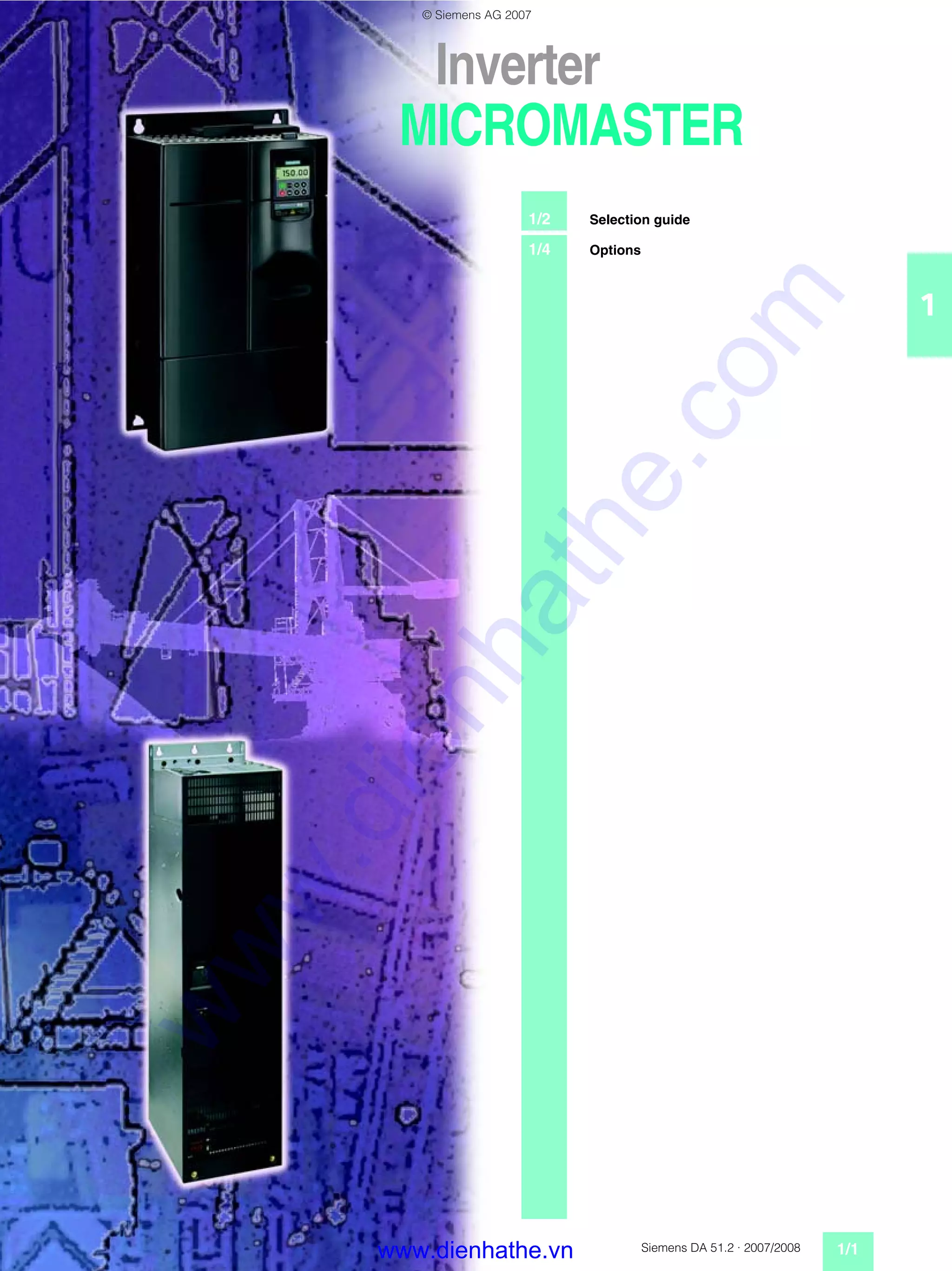 Siemens catalog tong hop siemens micromaster drive | PDF