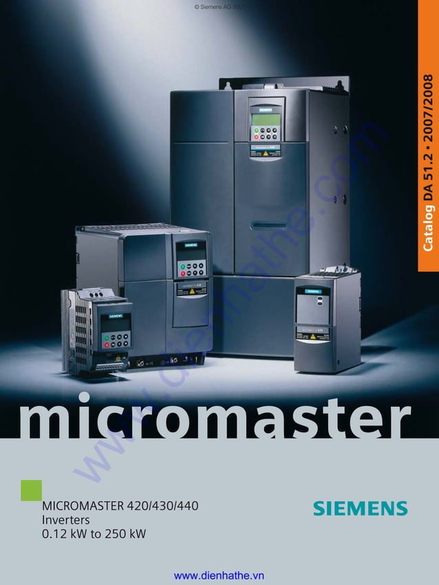 Siemens catalog tong hop siemens micromaster drive | PDF