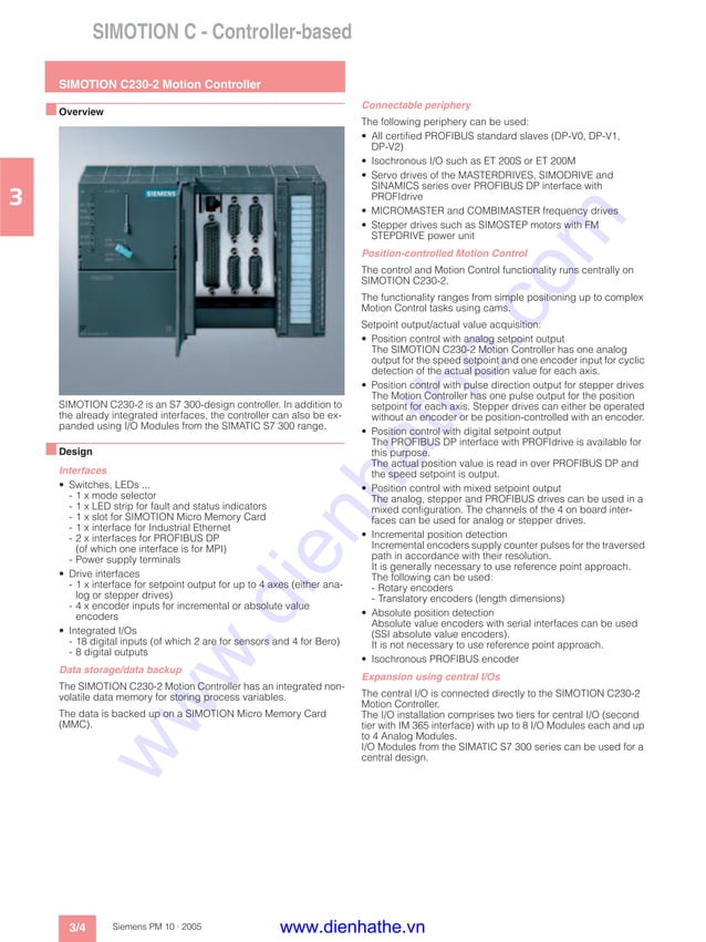 Siemens catalog tong hop simotion | PDF