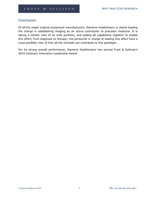 Siemens Healthineers Award Write Up | PDF