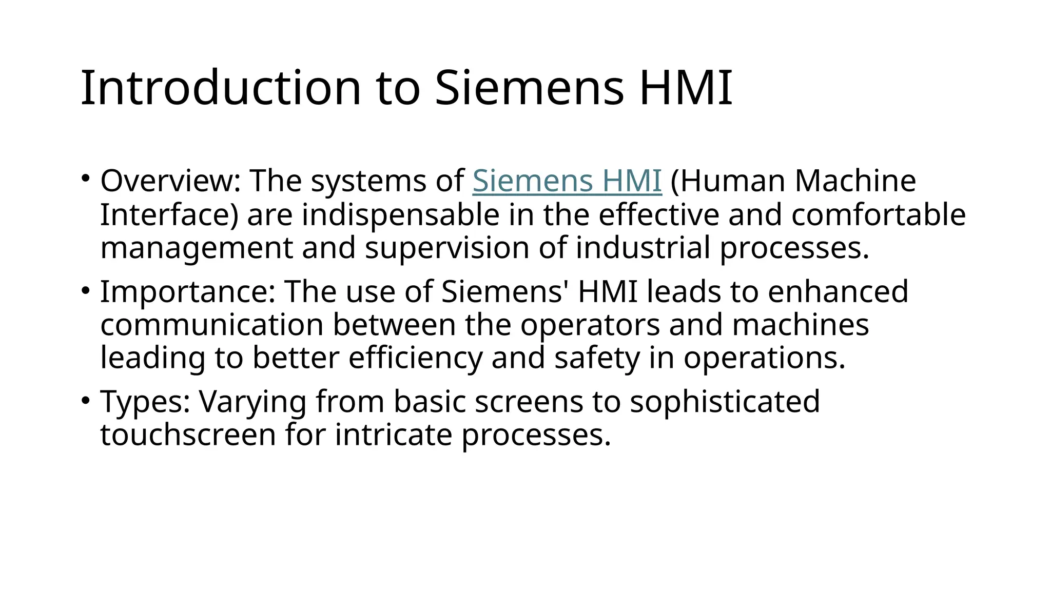 Boost Efficiency With Siemens Hmi For Industrial Automation Pptx Technology And Computing