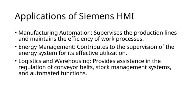 Boost Efficiency with Siemens HMI for Industrial Automation | PPTX | Technology & Computing