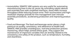 Siemens HMI Making Your Operational Processes Easier | PPTX
