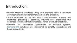 Siemens HMI Making Your Operational Processes Easier | PPT