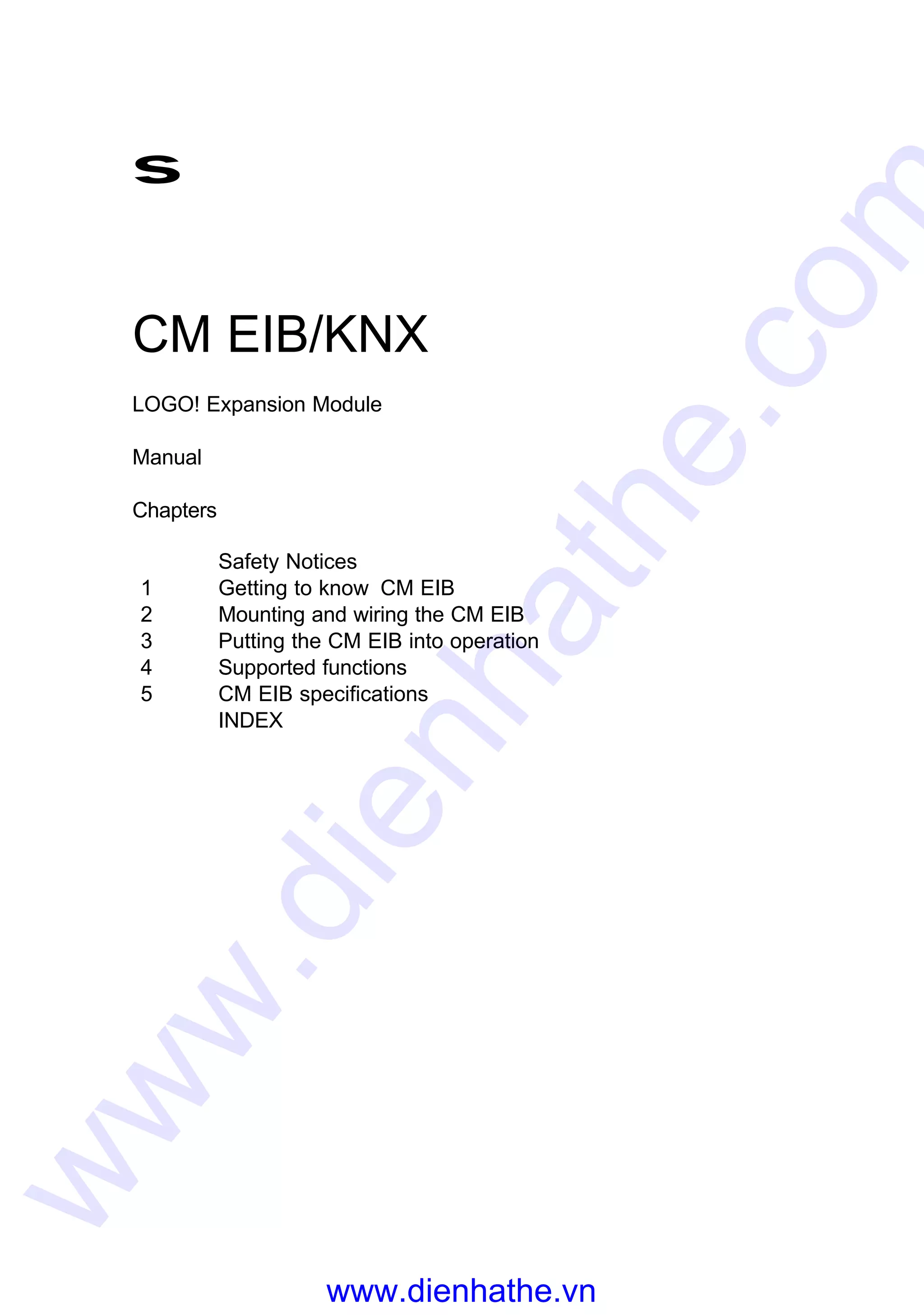 Siemens logo logo! expansion module cm eib-knx | PDF