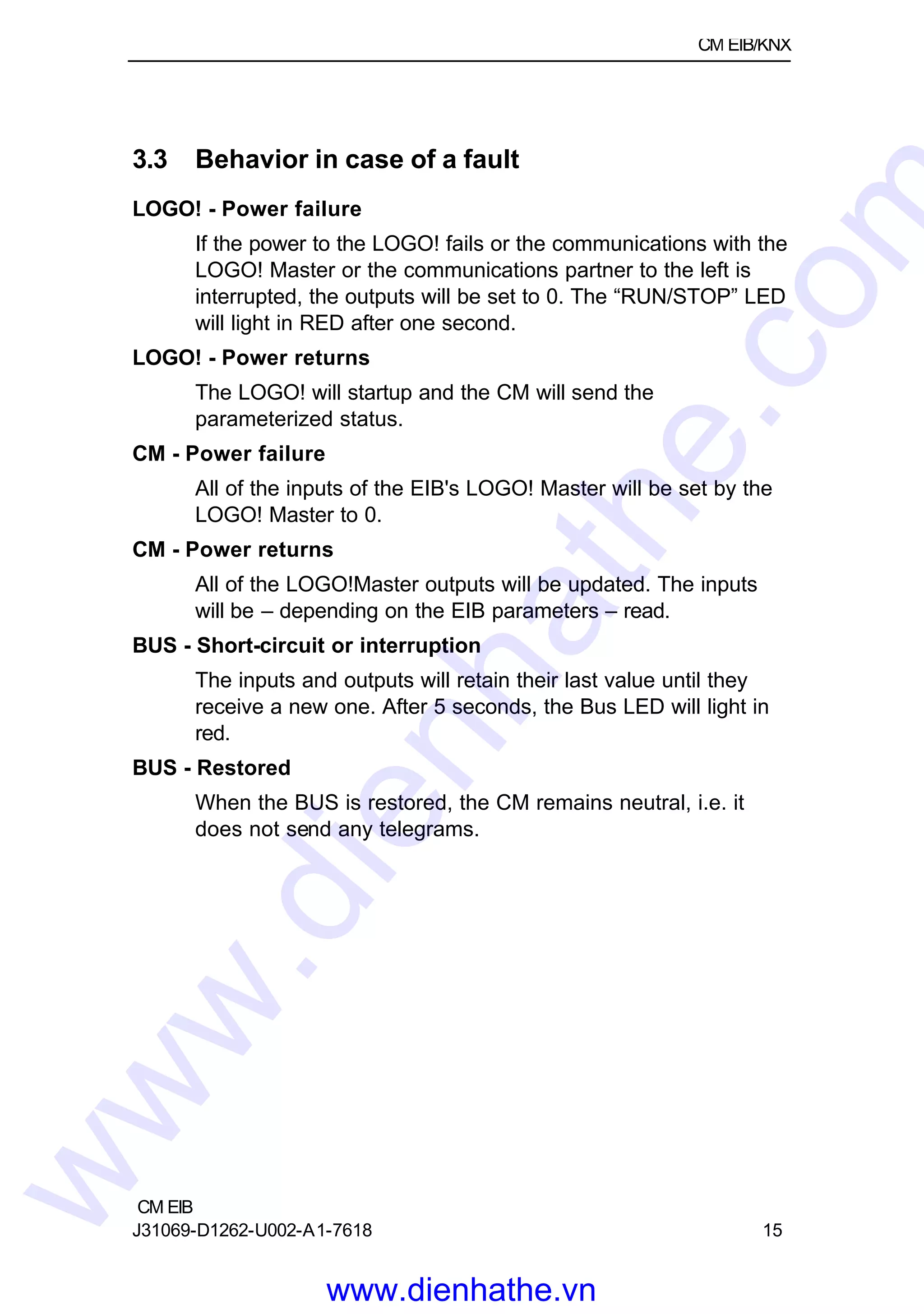 Siemens logo logo! expansion module cm eib-knx | PDF