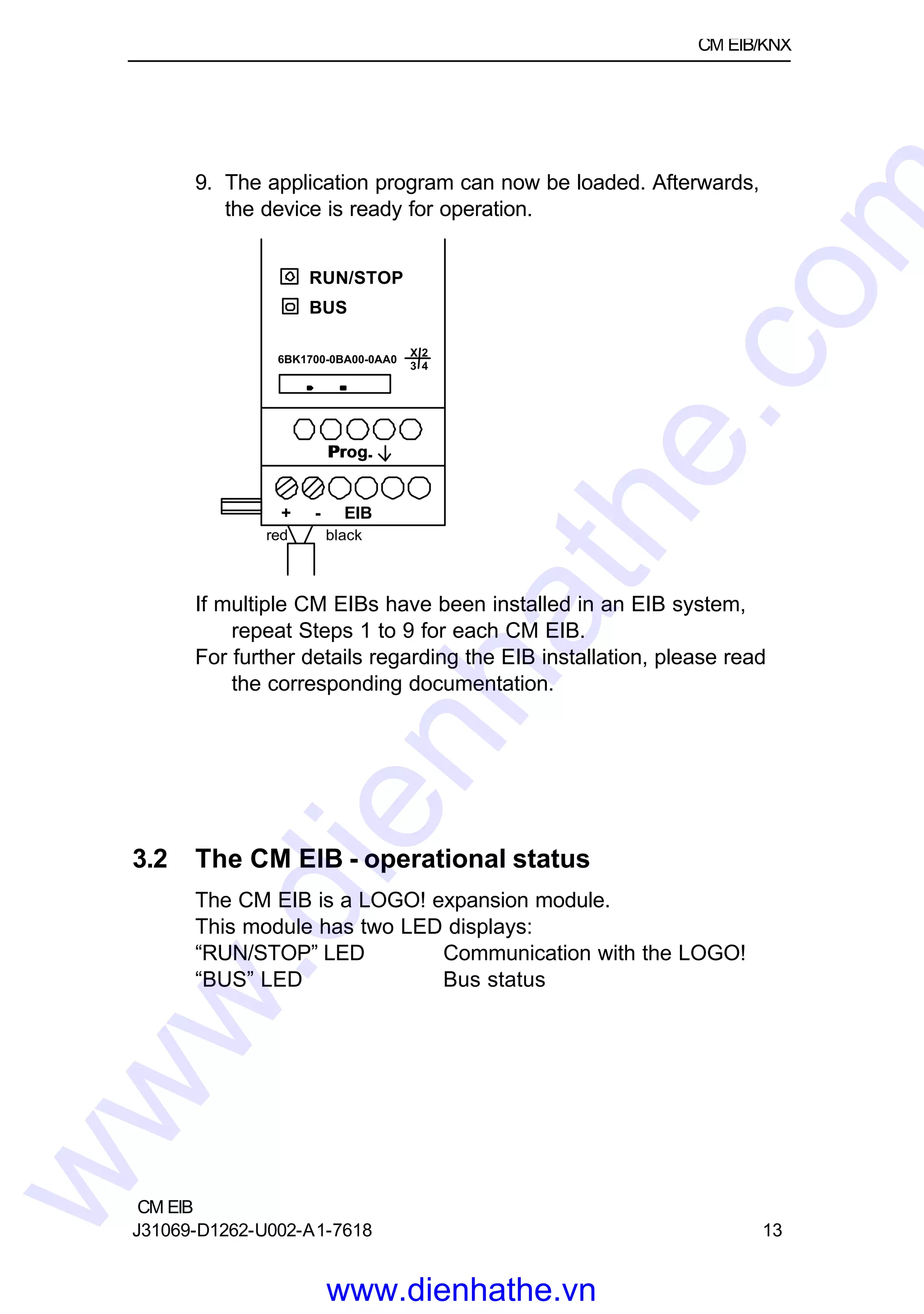 Siemens logo logo! expansion module cm eib-knx | PDF