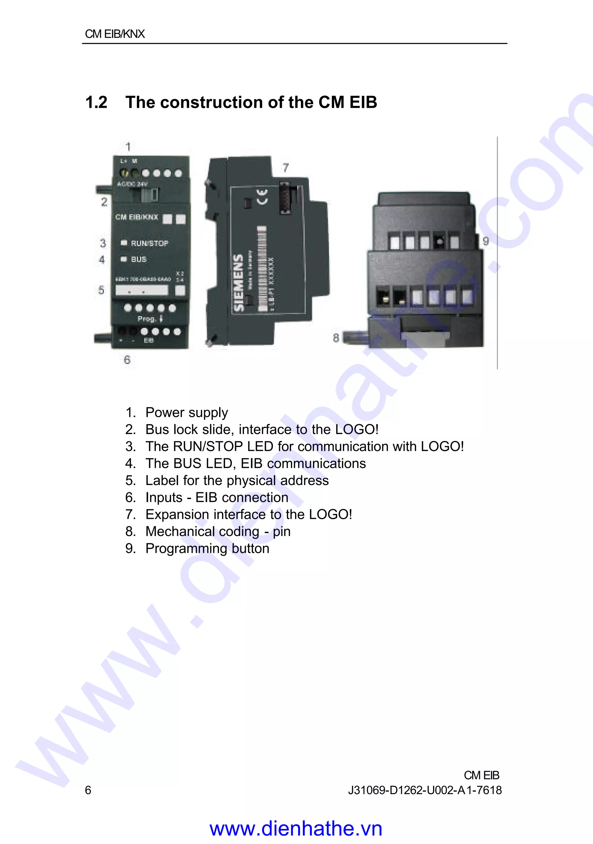 Siemens logo logo! expansion module cm eib-knx | PDF