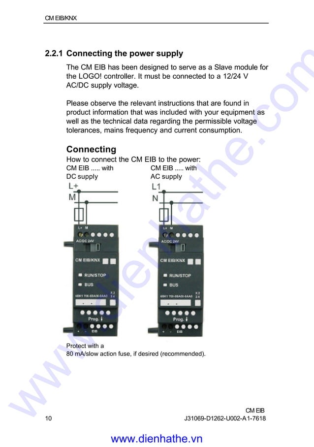 Siemens logo logo! expansion module cm eib-knx | PDF