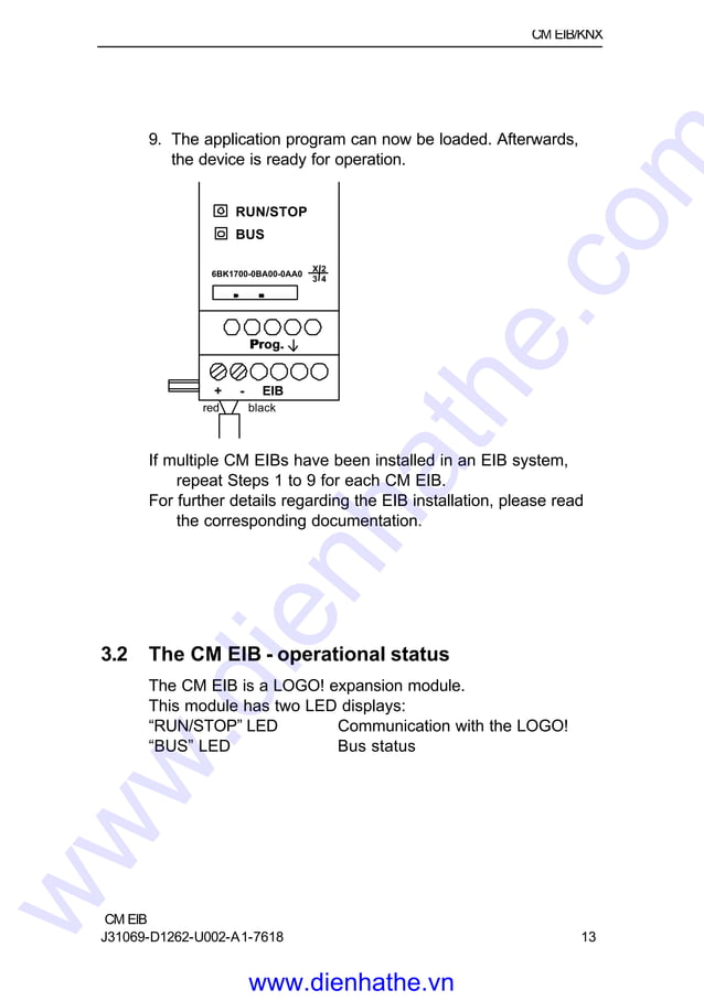 Siemens logo logo! expansion module cm eib-knx | PDF