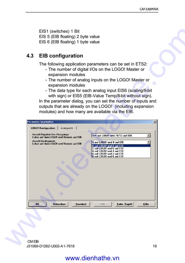 Siemens logo logo! expansion module cm eib-knx | PDF
