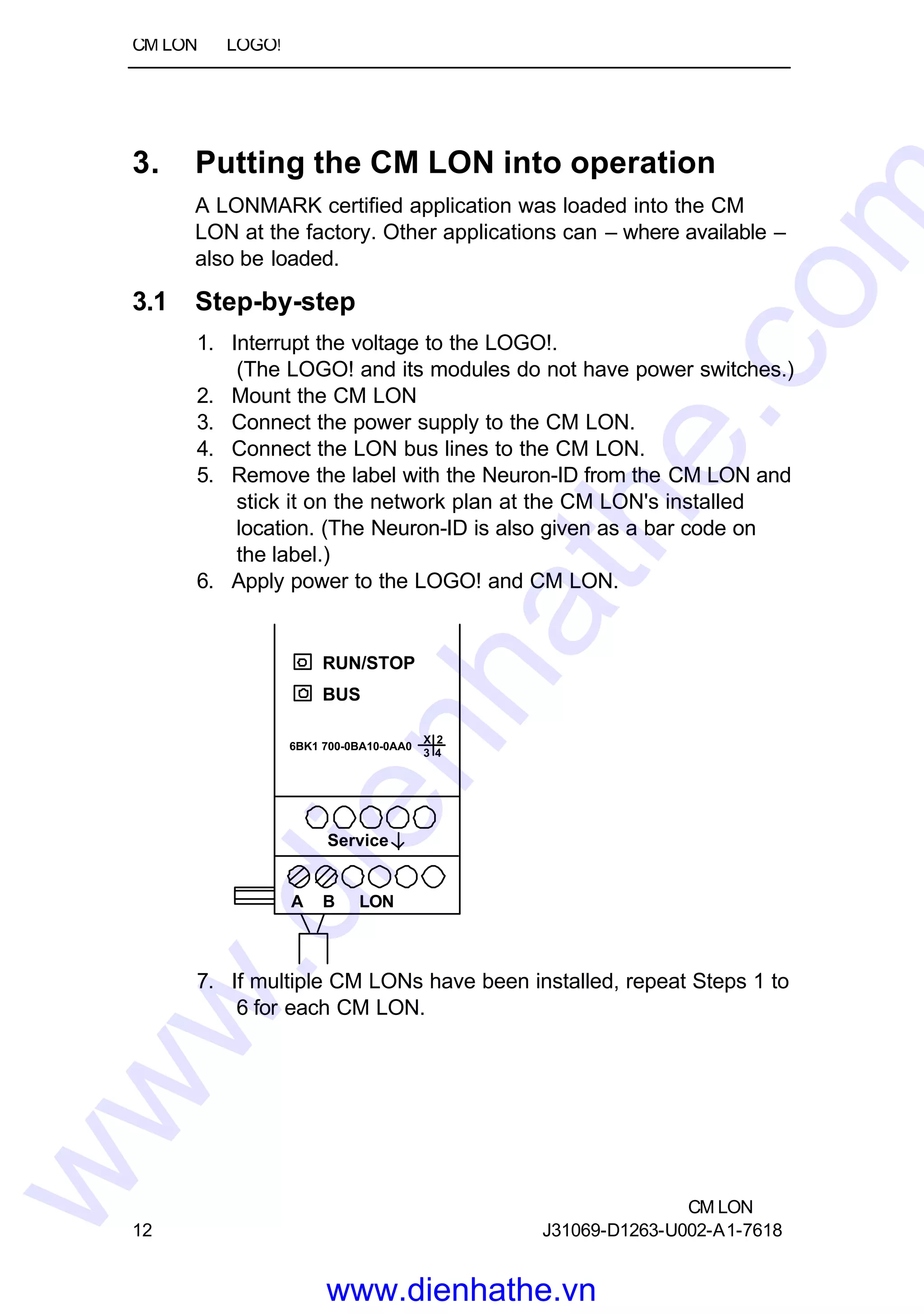 Siemens logo logo! expansion module cm lon | PDF