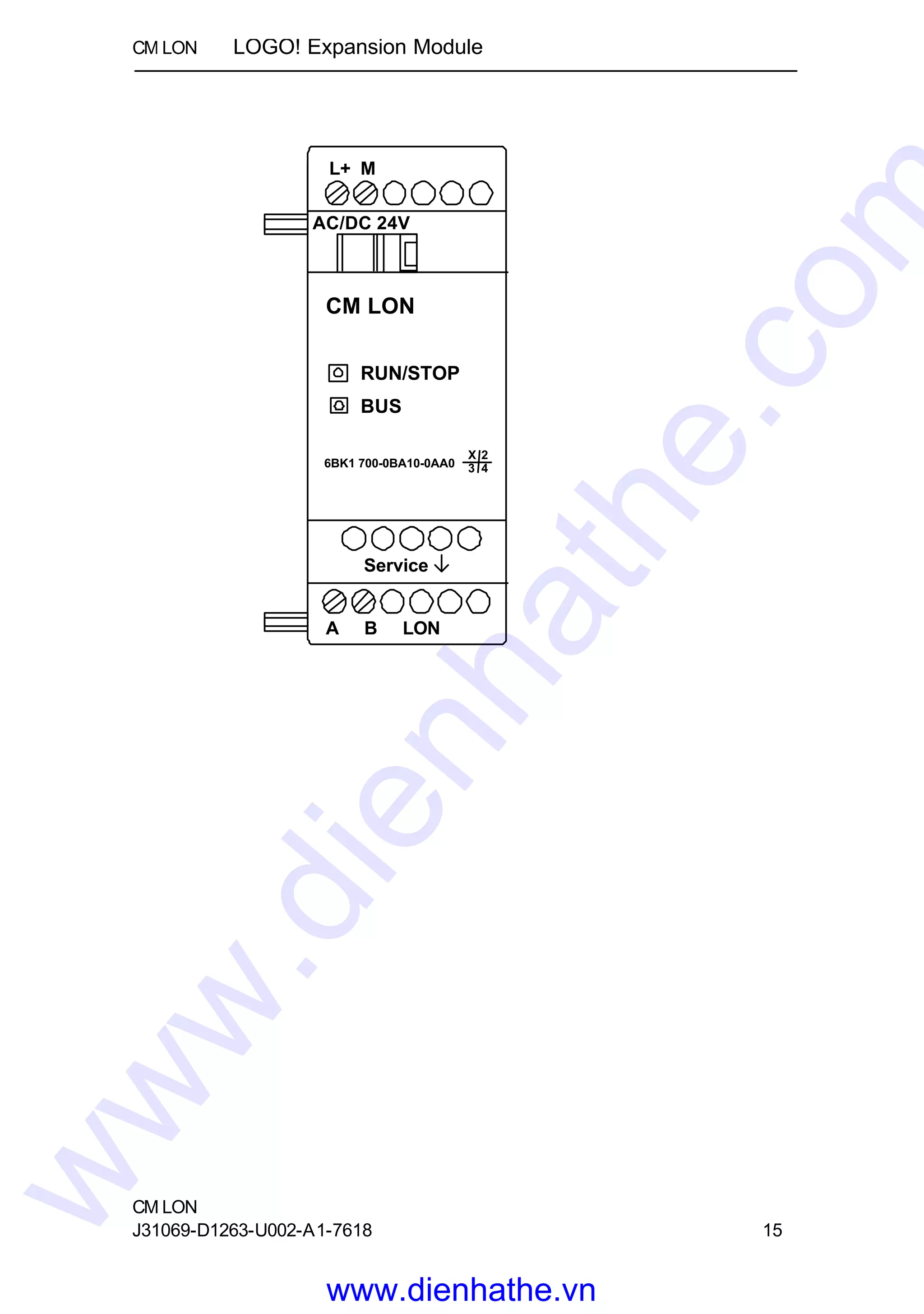 Siemens logo logo! expansion module cm lon | PDF