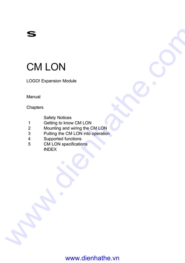 Siemens logo logo! expansion module cm lon | PDF