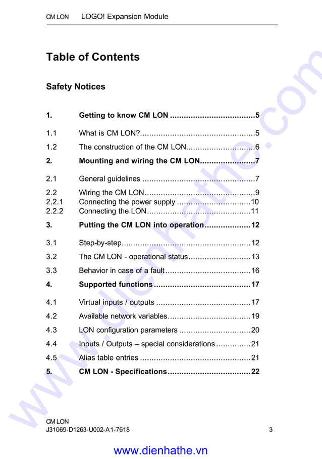 Siemens logo logo! expansion module cm lon | PDF