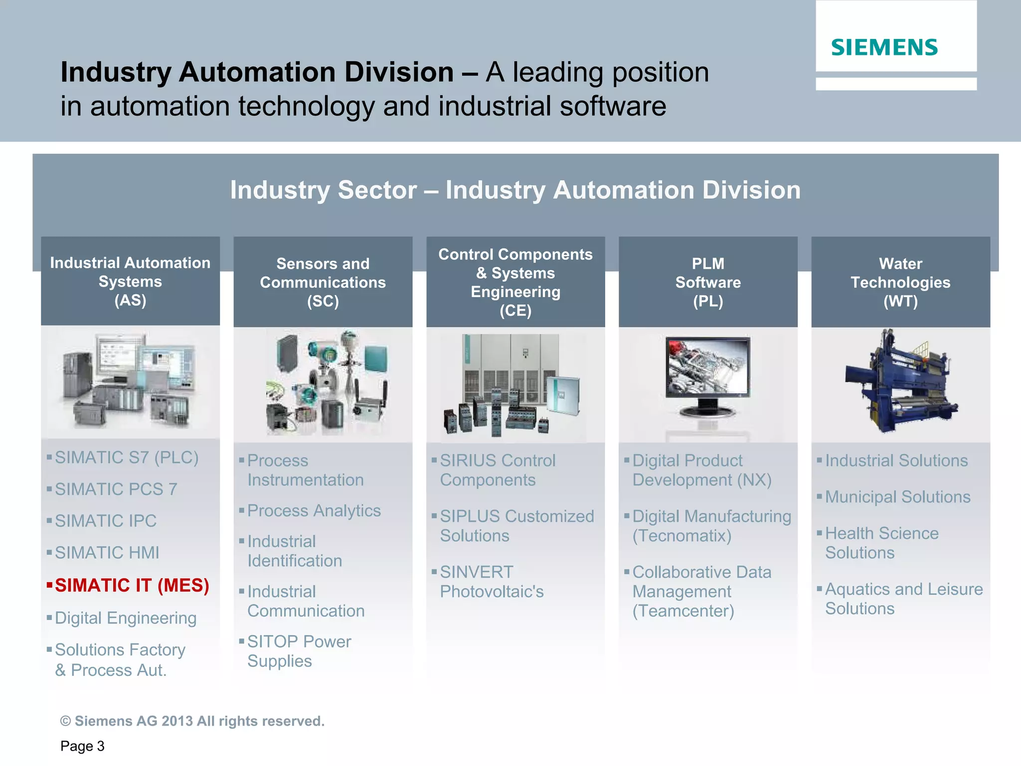 Siemens and MES (Manufacturing Execution System) | PDF