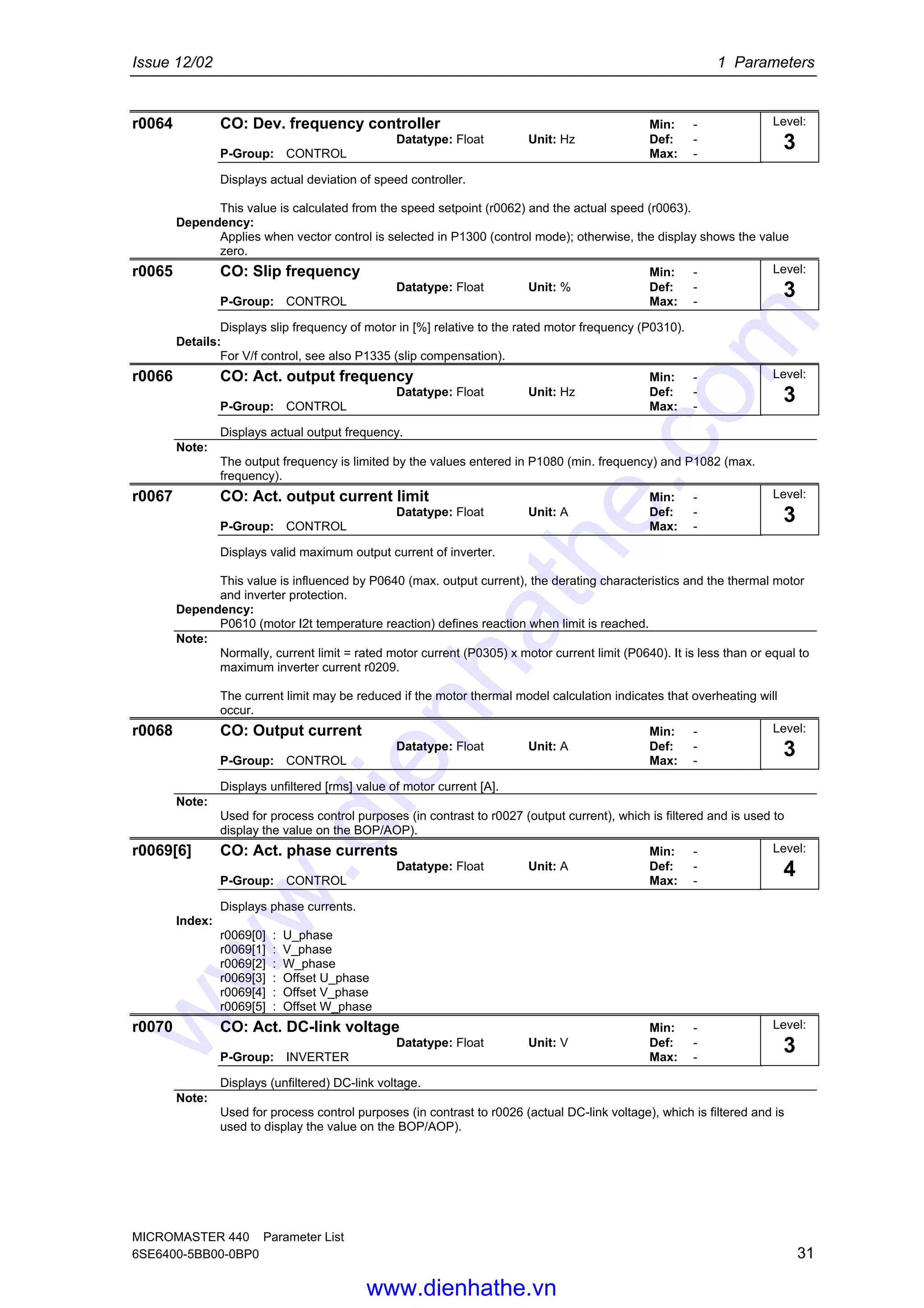 Siemens micro master 440 pli en-1203 | PDF