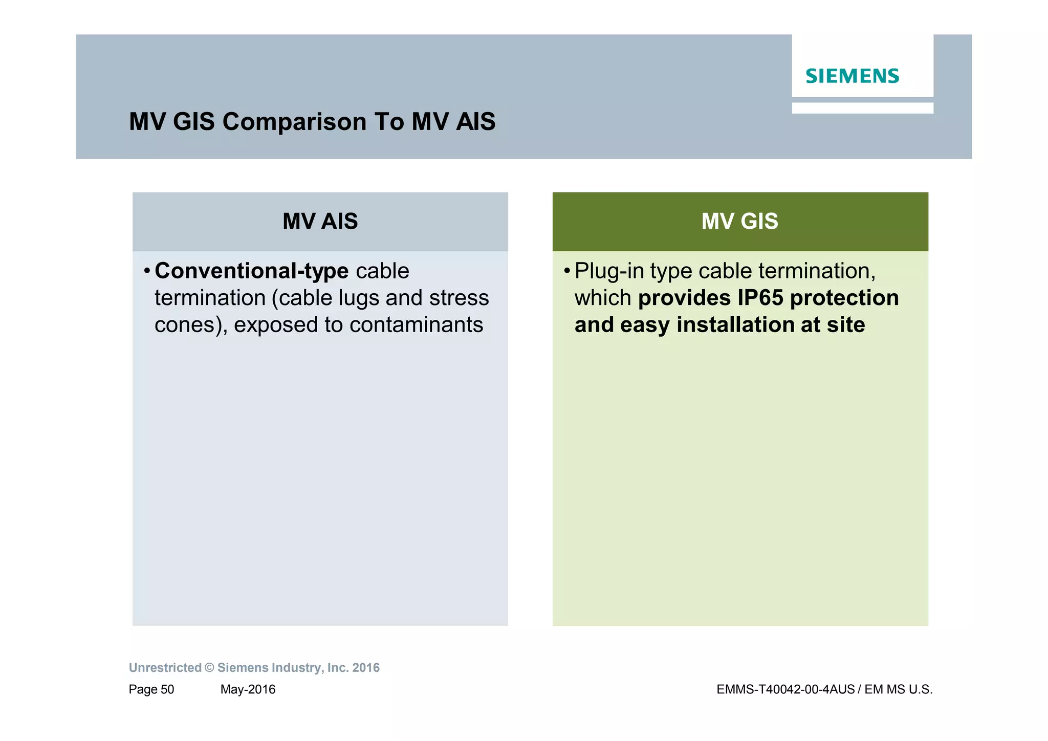 Siemens MV GIS Switchgear | PDF