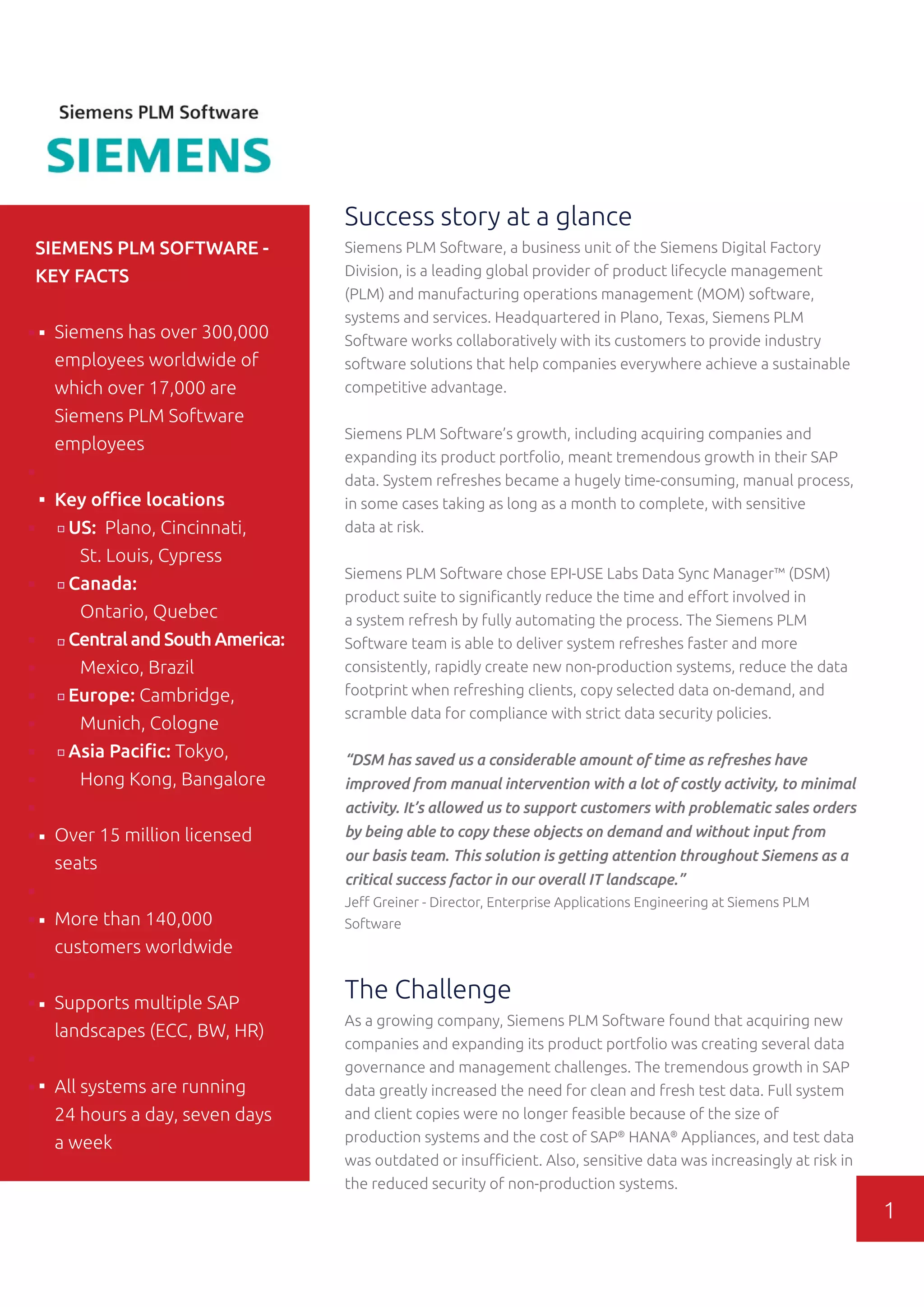 Siemens PLM Software sees Data Sync Manager as an ingenious solution | PDF